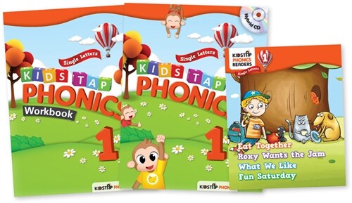 Kids Tap Phonics 1 (Student Book with a Hybrid CD + Workbook + Readers ...