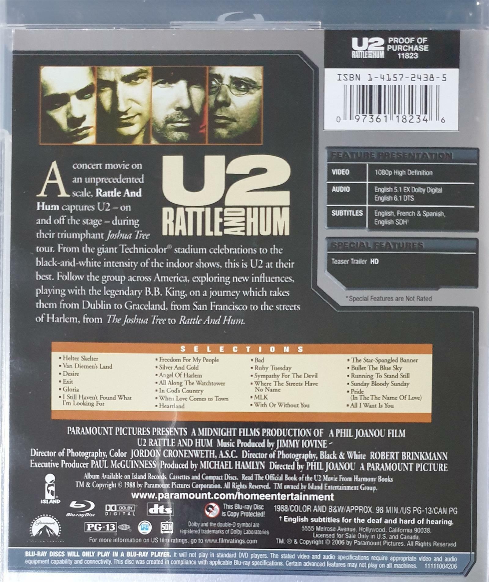 [중고] [수입][블루레이] U2 - Rattle & Hum [Blu-ray] : 알라딘