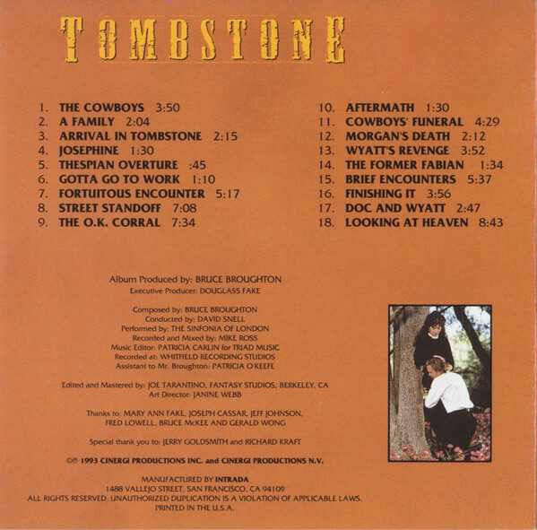 [중고] [수입] Bruce Broughton ‎– Tombstone (Original Motion Picture ...