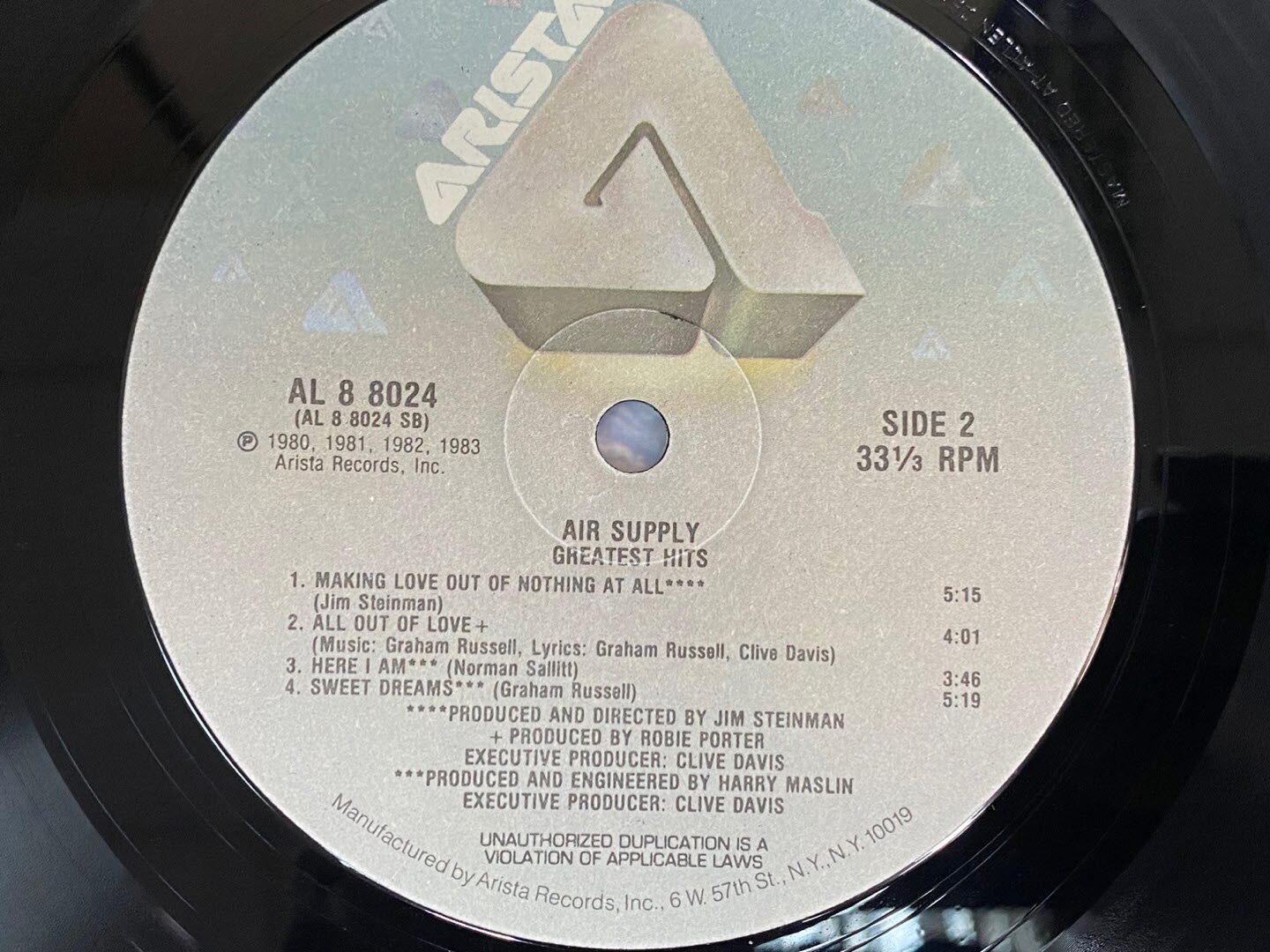 [중고] [LP] 에어 서플라이 - Air Supply - Greatest Hits Vol.1 LP [U.S반] | 에어 ...